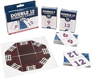 Amazon.com: BBG Deluxe Double 12 Dominos Playing Cards with Numbers ...