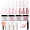 Amazon.com: AZUREBEAUTY Dip Powder Nail Kit Starter, Clear Pale Pink ...