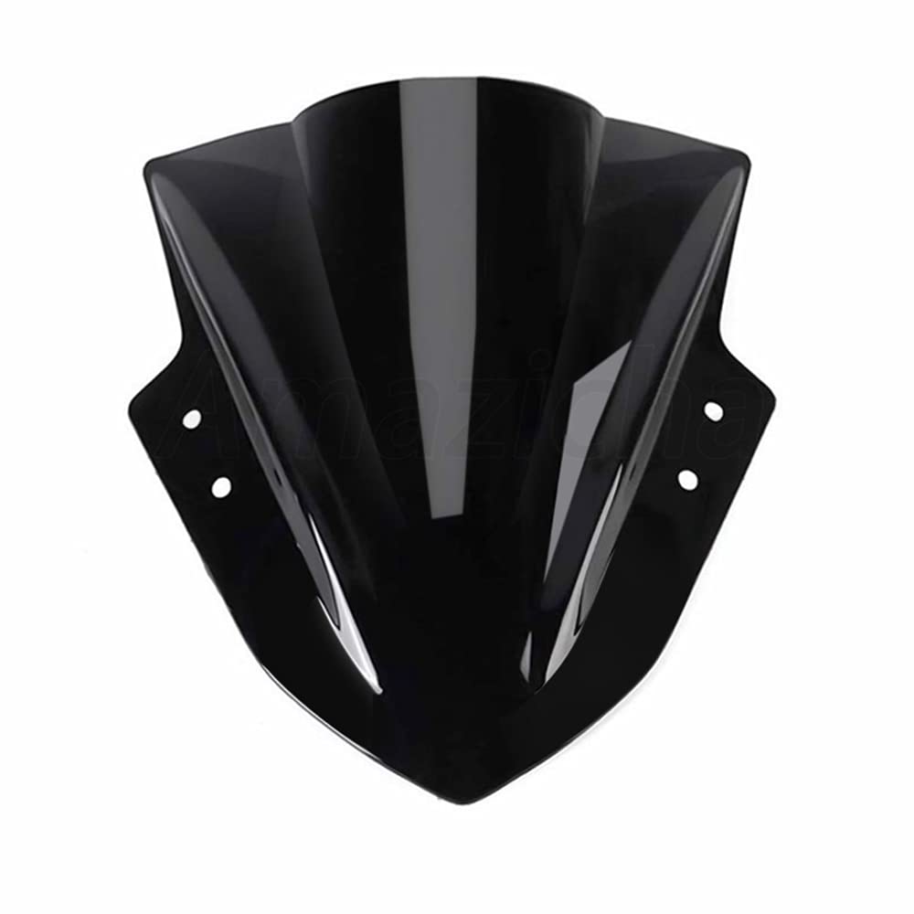 Snapklik.com : Black Windshield Windscreen Double Bubble For Kawasaki ...