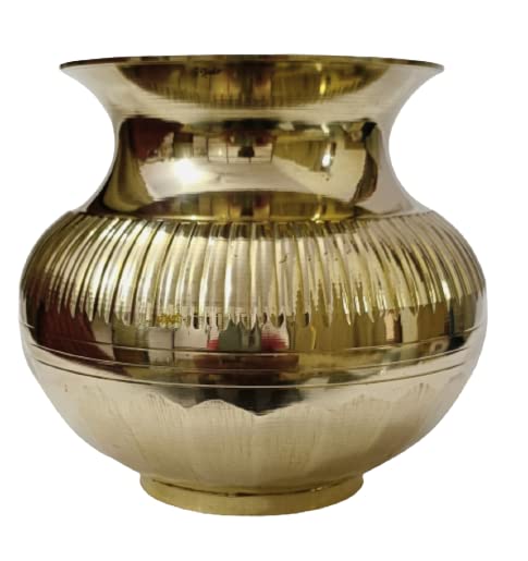 Rbhmc Bronze Master Puja Brass Kalash Lota | Golden Kalash Lota for ...
