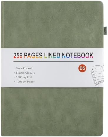 Amazon.com : Biuwory Lined Journal Notebook for Women Men,256 Pages B5 ...