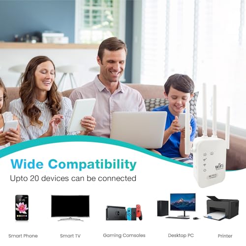 WR10 WiFi Range Extender for Home | 300Mbps, 2500 SQ FT Coverage, 20 ...