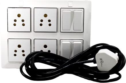 Buy JELECTRICLAS Modular Extension Board with 4 Socket and 4 Switch ...