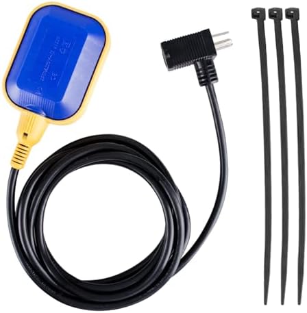 Universal Tethered Float Switch with 10ft Cable - Ideal for Sump Pumps ...
