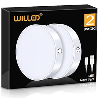Buy WILLED Portable Rechargeable LED Dimmable Magnet Touch Tap Light ...