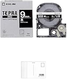 Amazon | キングジム テープカートリッジ テプラPRO 9mm SD9K 黒 + 画材屋ドットコム ポストカードA | テープ | 文房具・オフィス用品