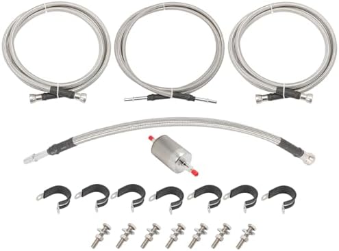 Amazon.com: Flexible Stainless Steel Braided Fuel Line Repair Kit 819 ...