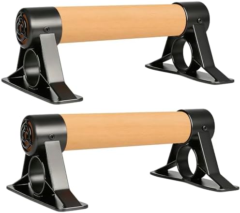 Amazon.com : ZoeZure Solid Wooden Parallettes Bars, Anti-Slip ...