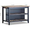 Florence Navy Blue Breakfast Bar (L: 78cm, W: 126cm, H: 91cm) with ...