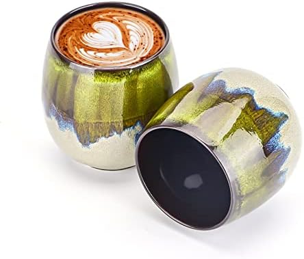 Amazon.com | Ceramic Espresso Cups Set of 4 - 2.7oz - Espresso Coffee ...
