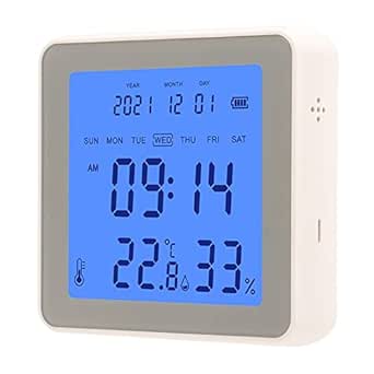Temperature Humidity Monitor, 3.2in LCD Screen Low Power Consumption ...