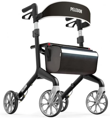 Amazon.com: Pelegon Rollator Walker with Seat for Seniors – Lightweight ...