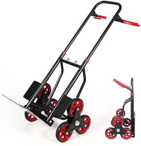 Olympia Tools 330lbs Folding Hand Truck Stair Climbing Dolly, 3 Wheel ...