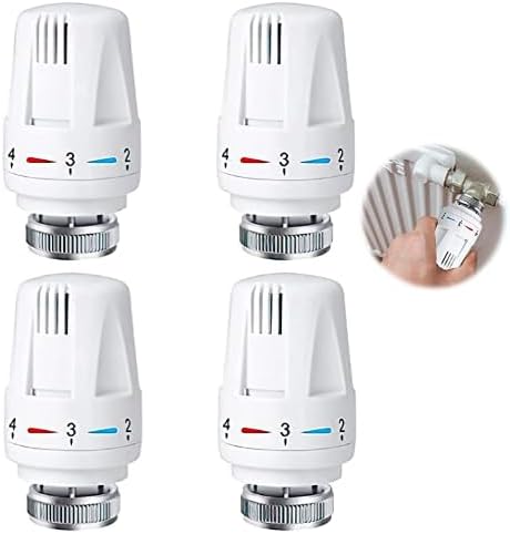 mizikuu 4 Pcs Thermostatic Radiator valve Head, TRV Replacement Head ...