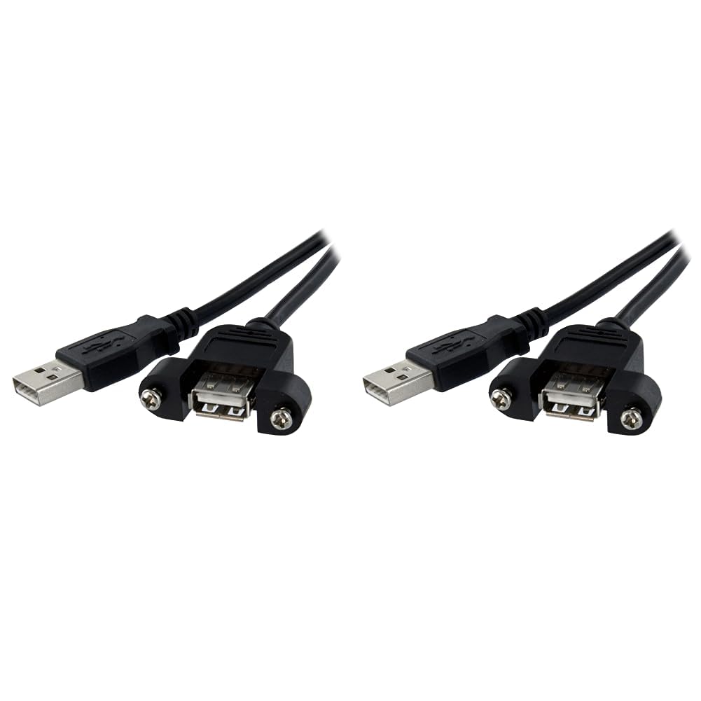 Amazon.com: StarTech.com 1 ft Panel Mount USB Cable A to A - F/M - USB ...