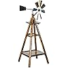 Amazon.com : Outsunny Windmill Weathervane with Bottom Shelf ...
