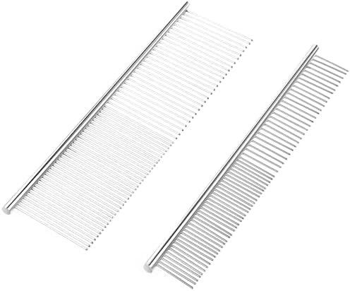 Amazon.com: Dog Comb for Grooming Matting, Teaaha 2 PCS Long Tooth ...