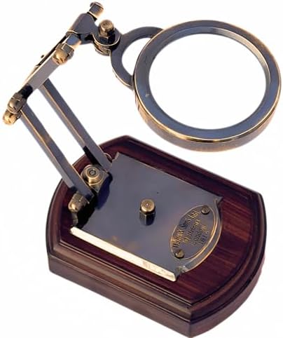 Amazon.com: Antique Brass Magnifying Glass – Vintage 8" Desk Magnifier ...