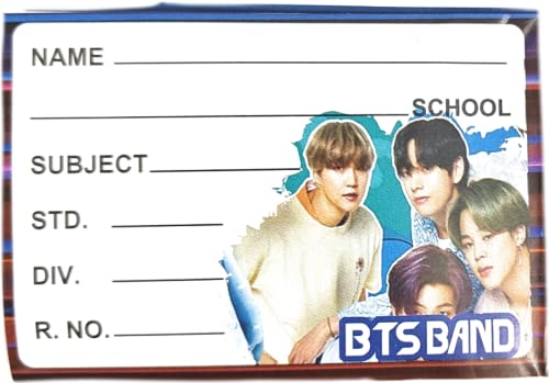 90 Degree 24 pcs Self Adhesive Notebook Cartoon Character Stickers Name ...