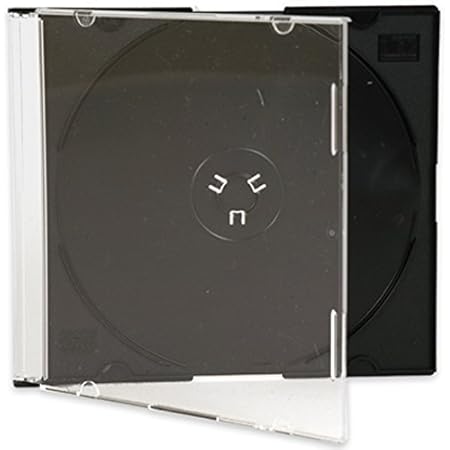 Hama 51167 Slim CD Jewel Case, pack of 25, transparent/black : Amazon ...