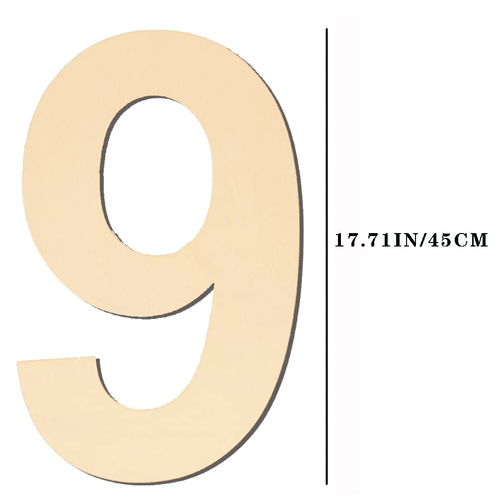 Snapklik.com : 17 Inch Large Wooden Numbers, Wood Number, Blank Wooden ...