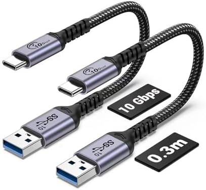 Android Auto USB C Cable 10Gbps 1FT 2 Packs, SUMPK USB C 3.1 Gen 2 ...