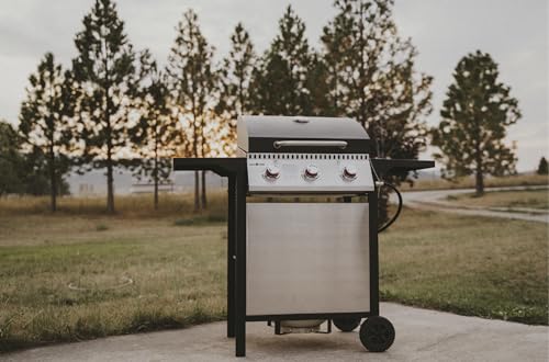 GasOne 3 Burner Gas Grill Stainless Steel– Outdoor Grill Cabinet Style ...