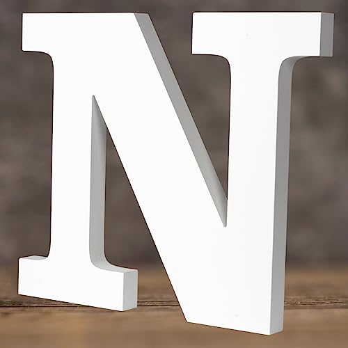 Snapklik.com : 12 Inch White Wood Letters, Large Unfinished Wooden ...