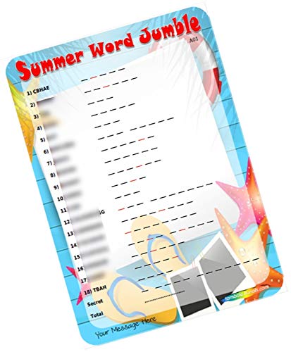 PartyStuff Summer Theme Paper Games - Summer Word Jumble - Word Jumble ...