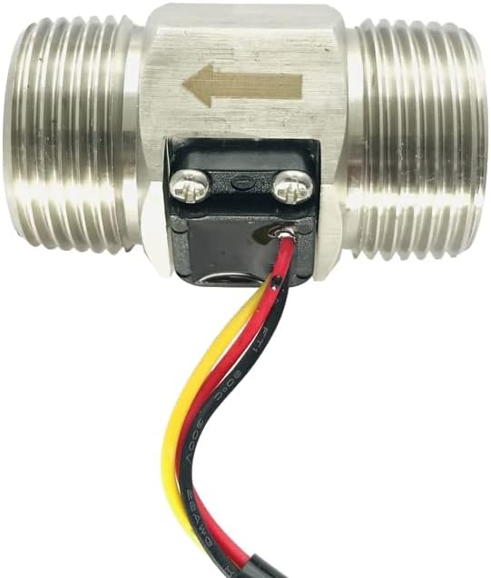 Amazon.com: Flow Sensor 5/24V DC SUS304 Hall Effect Water Flow Sensor ...
