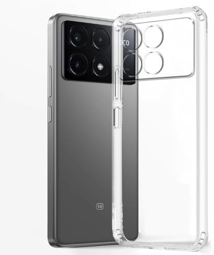 SPAZY CASE® Poco X6 Pro 5G Back Cover | Transparent Crystal Clear Hard ...