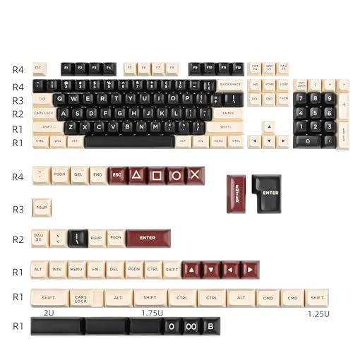 SOLIDEE Keycaps 60 Percent 150 Keys Double Shot PBT Custom Gaming ...