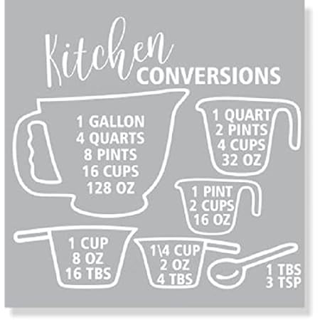 Amazon.com: Set Kitchen Baking Cooking Cups Spoons Vinyl Decals ...