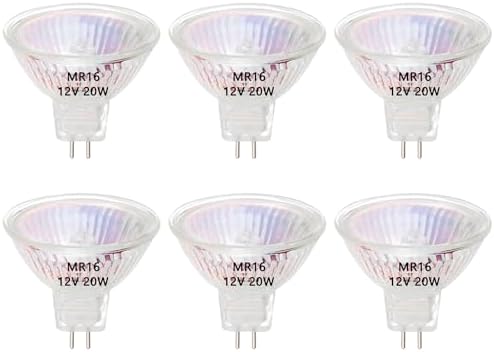 AHEVO MR16 Halogen Light Bulbs, 20W 12V, GU5.3 Bi-Pin Base MR16 Halogen ...
