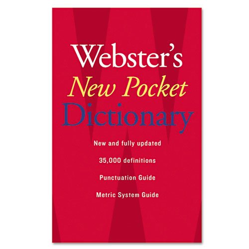 Webster's New Pocket Dictionary, Paperback, 336 Pages, Sold as 1 Each ...