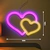 BRIGHTDECK Heart Neon Signs, Pink Heart Neon Sign Battery Operated or ...