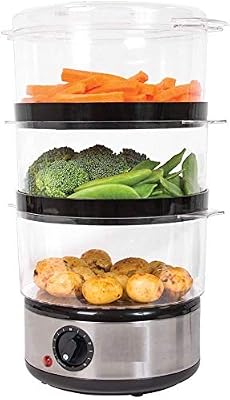 Amazon.com: Oster 5712 Electronic 2-Tier 6.1-Quart Food Steamer, White ...