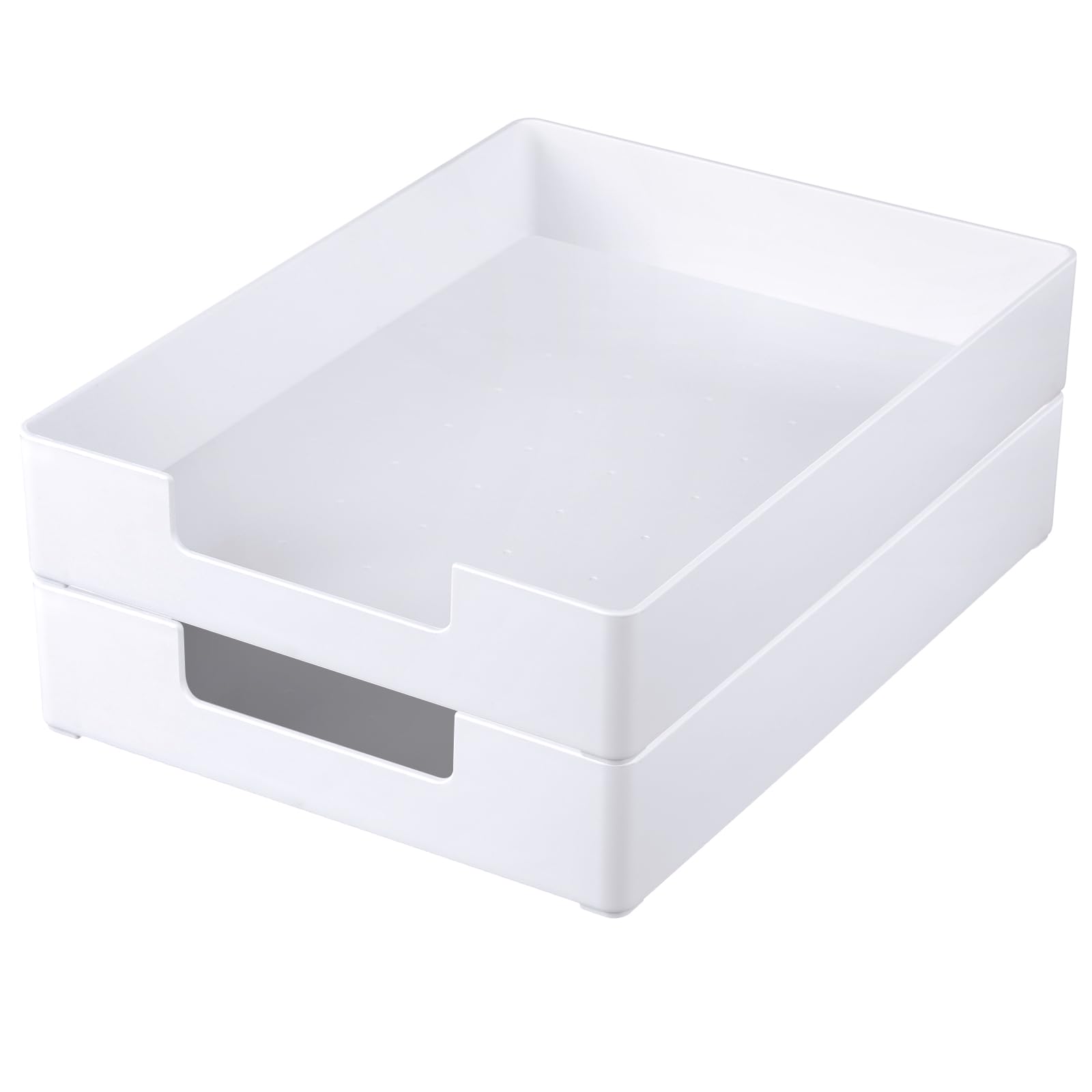 Amazon.com : Cinnvoice 2 Pcs Stackable Letter Trays 12.99 x 9.65 x 2.28 ...