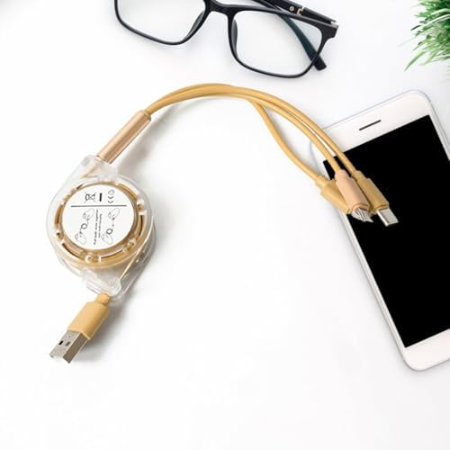 Magnities Retractable Charger Charging Cable, Micro USB Cable, 3 in 1 ...