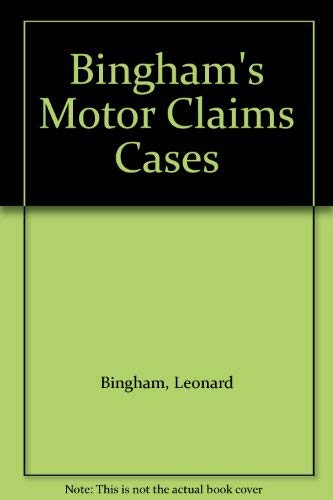 Bingham's Motor claims cases: Bingham, Leonard: 9780406118066: Amazon ...