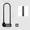 Kurtzy Combination Long Shackle Padlock - Long Gate Lock for Outdoor ...
