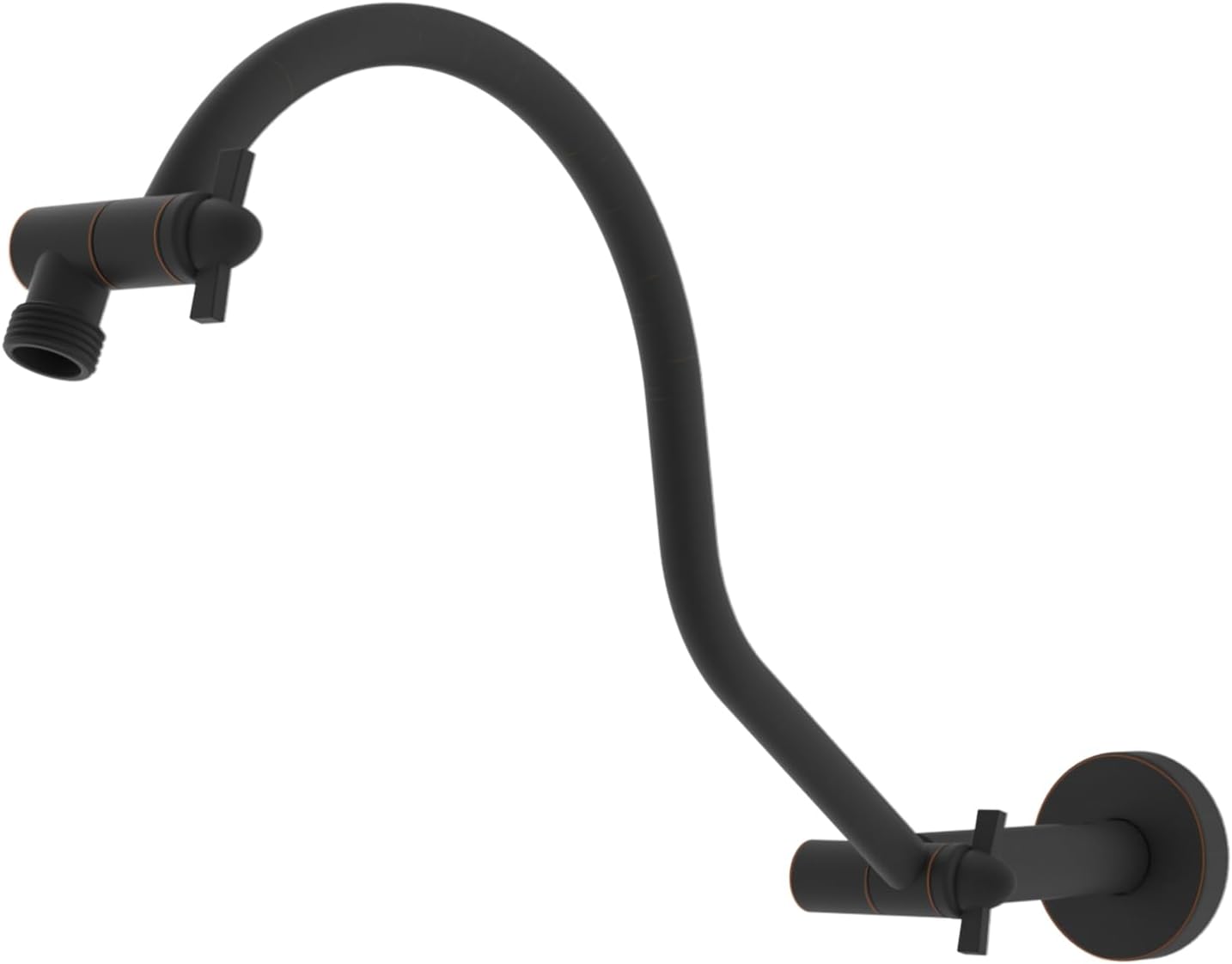 Hibbent All Metal Upgraded 18'' Shower Head Extension Arm, Shower Arm ...