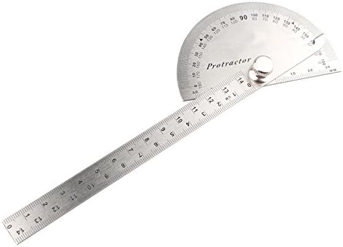 Stainless Steel Protractor 0-180° Degree Protractor Angle Gauges Arm ...