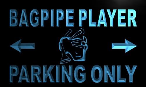 Amazon.com : ADVPRO m158-b Bagpipe Player Parking Only Neon Light Sign ...