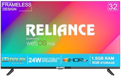 Reliance 80 cm (32 inch) LED Full HD Smart WebOS TV with Frameless ...