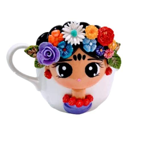Amazon.com: Handmade Ceramic Mug 16 oz Kahlo Fridaa Tea Mug Coffe Mug ...