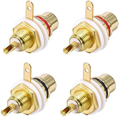 sourcing map RCA Female Panel Mount Chassis Socket Jack Connector for ...