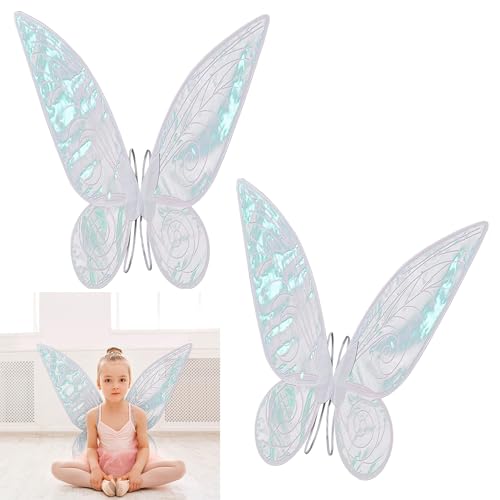 2 PCS Fairy Wings Costume Fairy Angel Wings Fancy Dress Up Child’s ...