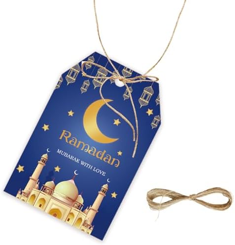 Amazon.com : 50pcs Ramadan Thank You Tags, Eid Mubarak Gift Tag with ...
