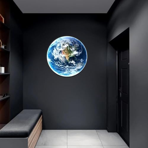 CLLYCRSM 11.8" Planet Earth LED Light Wall Mount 18W Dimmable Modern ...